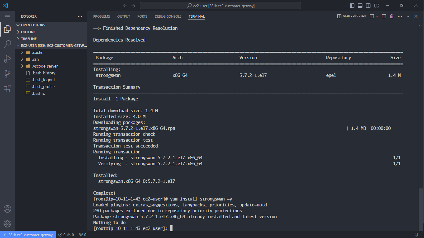 Configure Customer Gateway :: Start with Amazon VPC and AWS VPN Site-to-Site.