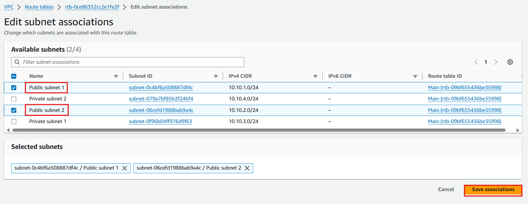 Create Route Table :: Start with Amazon VPC and AWS VPN Site-to-Site.